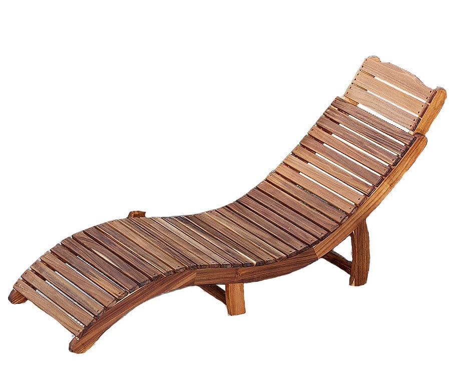 Boat chaise longue - Wave - Mia Marin - teak