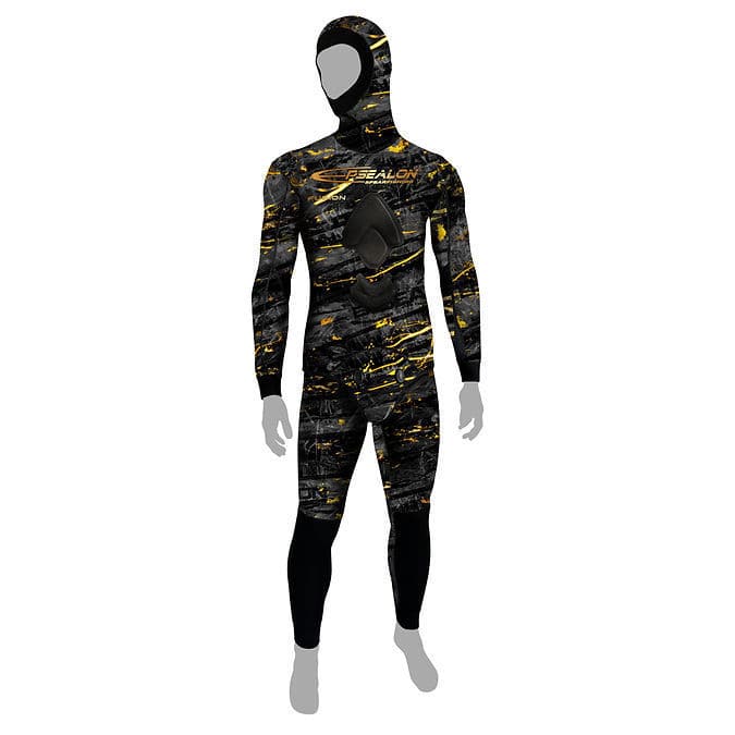 Spearfishing suit - Dark Fusion - EPSEALON - dive / wetsuit / with hood