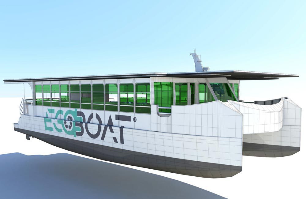 Passenger boat - ECOCAT - METALTEC NAVAL - catamaran / electric / aluminum
