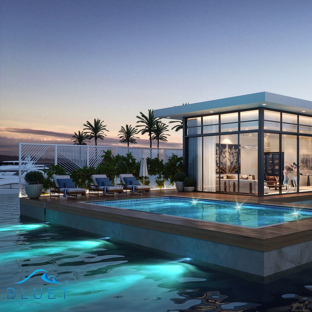 Floating platform - BLUET FLOATING SOLUTIONS - for floating houses ...