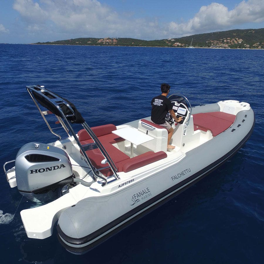 Outboard inflatable boat - FALCHETTU 700 - Fanale Marine - rigid ...