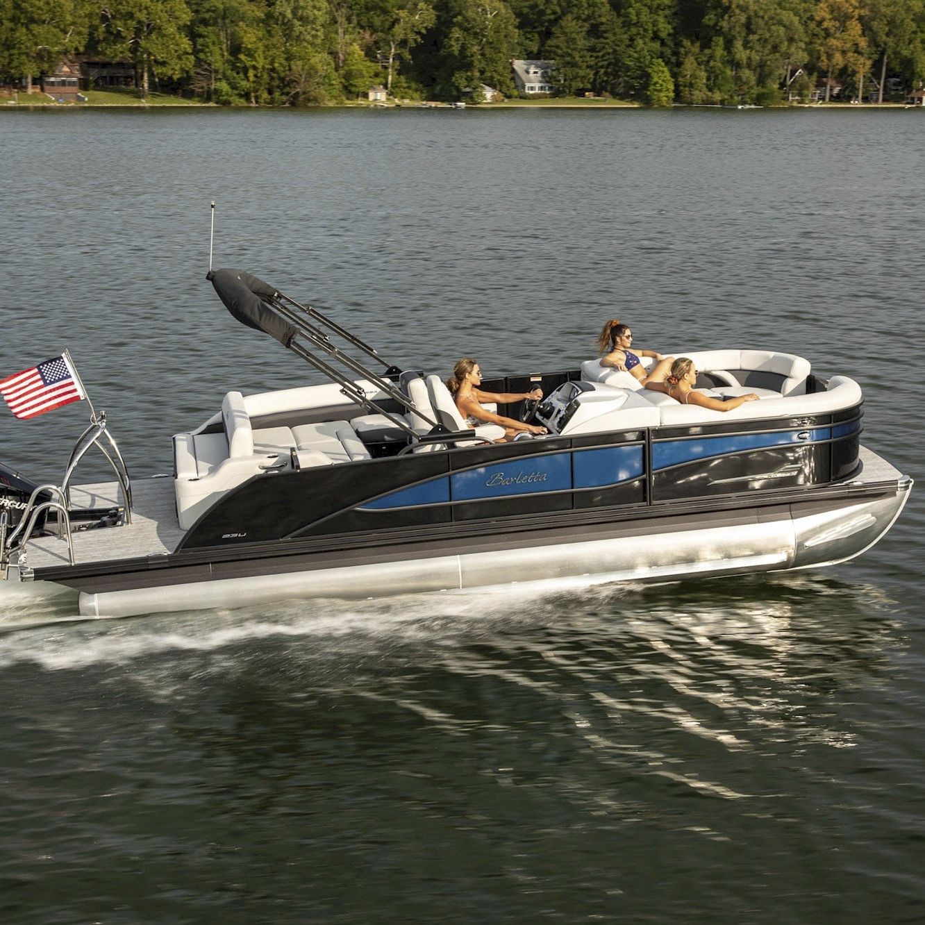 Outboard pontoon boat - CORSA Q - Barletta Boat Company - tri-tube ...