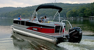 Outboard pontoon boat - Retreat 250 RFL - Lowe - tri-tube / open / ski