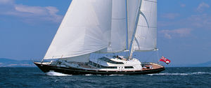 Cruising sailing super-yacht - BARACUDA - Perini Navi - 5-cabin / with ...
