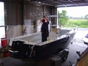 Outboard bay boat - 440 THRESHER DORY - Marco Boats - dual-console ...