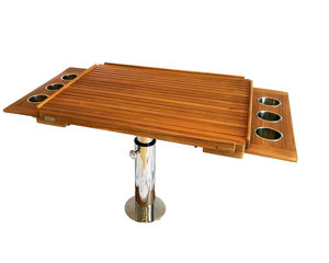Boat table - Luna T - Mia Marin - folding / adjustable / teak