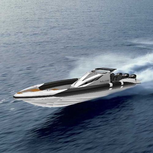 Outboard inflatable boat - COSMIC 39 - TROPIDA ribs - triple-engine ...