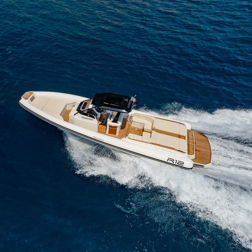 Inboard inflatable boat - R12 EFB - RENIER - twin-engine / rigid ...