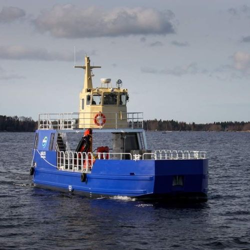 Harbor service boat - 1800 - Kewatec - work barge / inboard / aluminum