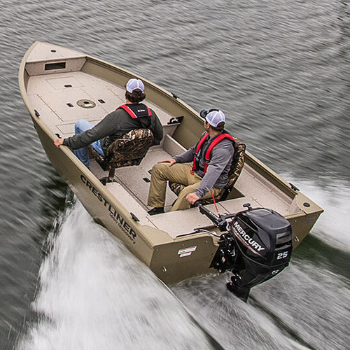 Utility boat - 1450 DISCOVERY - Crestliner - outboard / aluminum