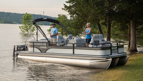 Outboard pontoon boat - SF232 Walk Thru - Lowe - tri-tube / open ...
