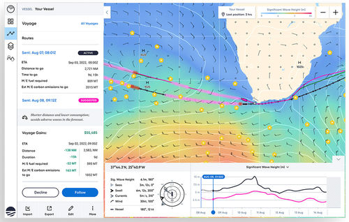 Navigation software - Wayfinder - Sofar Ocean - management / weather ...