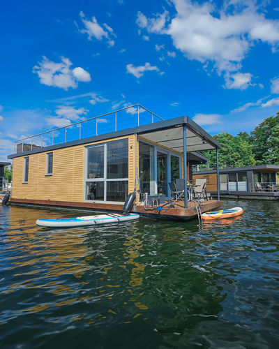 Trimaran houseboat - ECO - BARKMET BOATS - outboard / diesel / electric