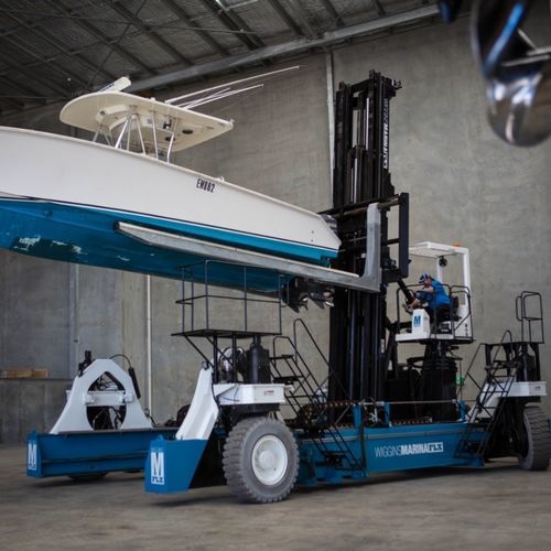 Harbor forklift - FLX - Wiggins Lift - boat / all-wheel steering
