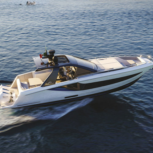 Outboard express cruiser - VERVE 42 - Azimut - triple-engine / stepped ...
