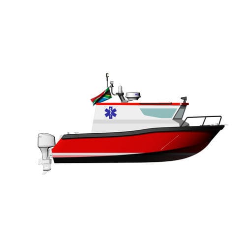 Ambulance boat - Seasaver 7.5 - KND Naval Design - outboard / aluminum ...