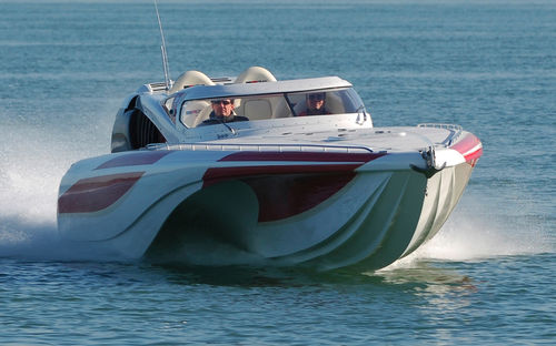 Outboard express cruiser - BLADERUNNER 35 - Ice Marine - twin-engine ...