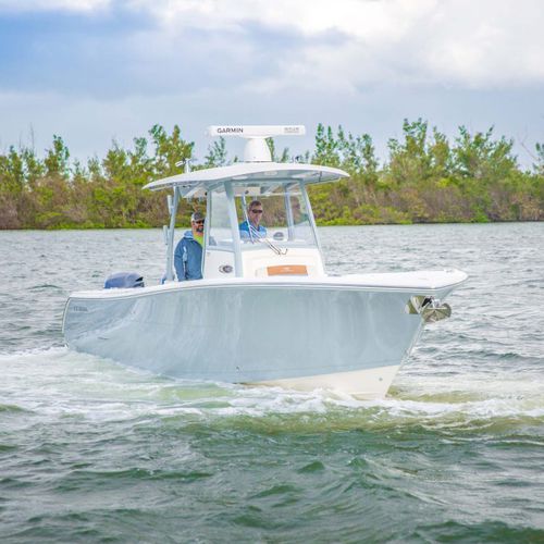Outboard express cruiser - 320CC - Cobia - twin-engine / open / center ...
