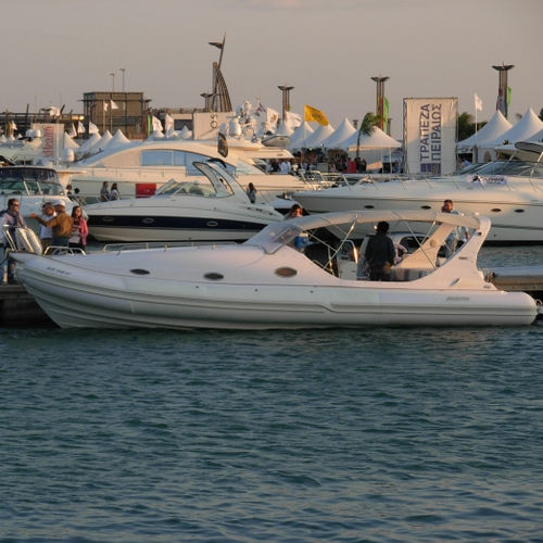 Outboard inflatable boat - CABIN 10 - Mostro - twin-engine / rigid ...