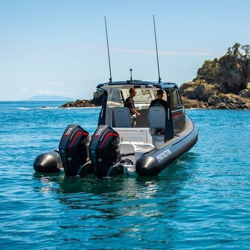 Outboard inflatable boat - 330 TARGA - Protector - twin-engine / rigid ...
