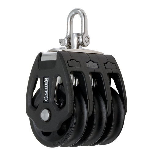 Triple block - 405-001-07 - SELDÉN MAST - cheek / with swivel / plain ...