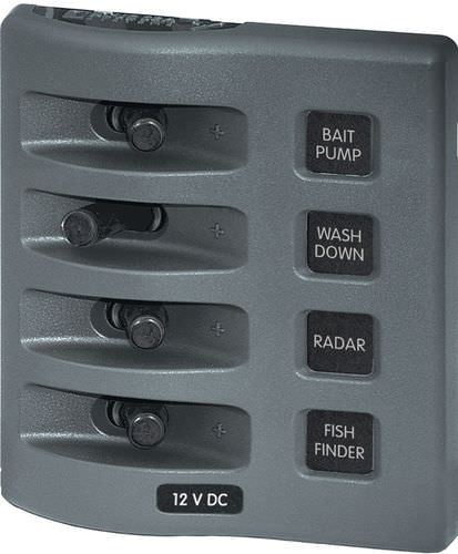 Boat switch panel - 4305 - Blue Sea - current / waterproof