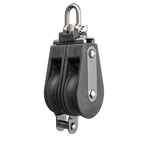 Double block - R7612 - RWO - swivel / with becket / plain bearing