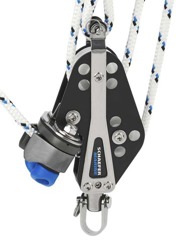 Single block - 504-75 - Schaefer - cam cleat / fiddle / with becket