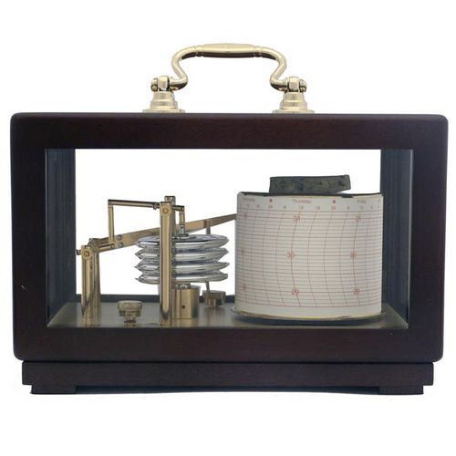 Analog barograph - 410-C - Weems & Plath - mahogany