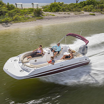 Outboard deck boat - SS 201 OB - Hurricane - wakeboard / 12-person max ...