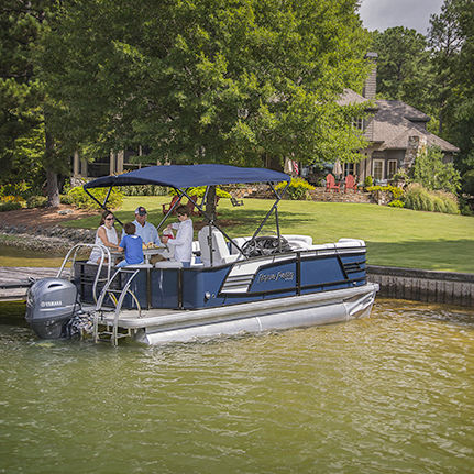 Outboard pontoon boat - AP 195 CB - Aqua Patio - 10-person max.