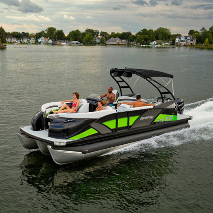 Outboard pontoon boat - AP 250 XP - Aqua Patio - 16-person max.