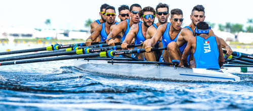 Racing shell - F49 - Filippi - eight skiff / with coxswain