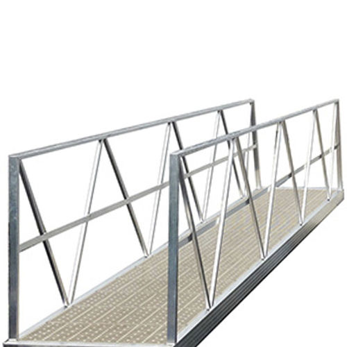 Dock gangway - CANDOCK - manual / aluminum / with handrails