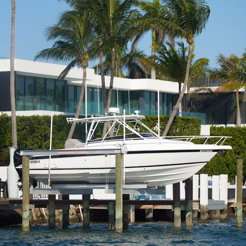 Boat lift - Golden Boat Lifts & Marine Systems - dock-mounted / aluminum
