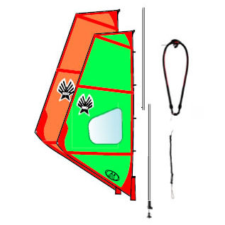 Windsurfing complete rig pack - 2 Ages 9-11 - Ezzy Sails 2 - child's