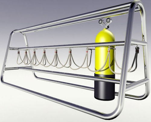Scuba tank rack - 93-PRO-2 - INOX MARINE INNOVATION