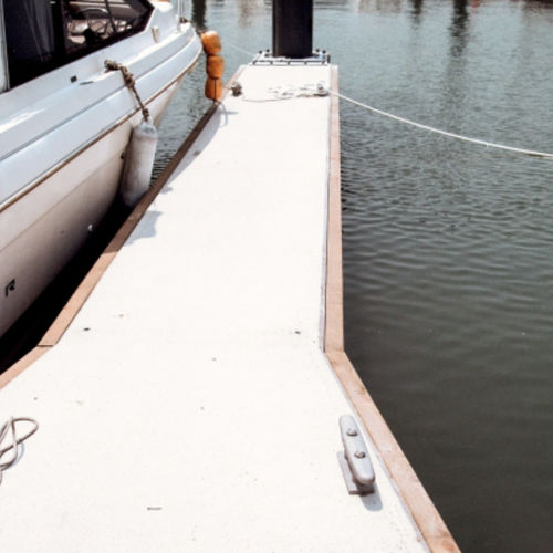 Concrete dock finger - SF MARINA - galvanised steel