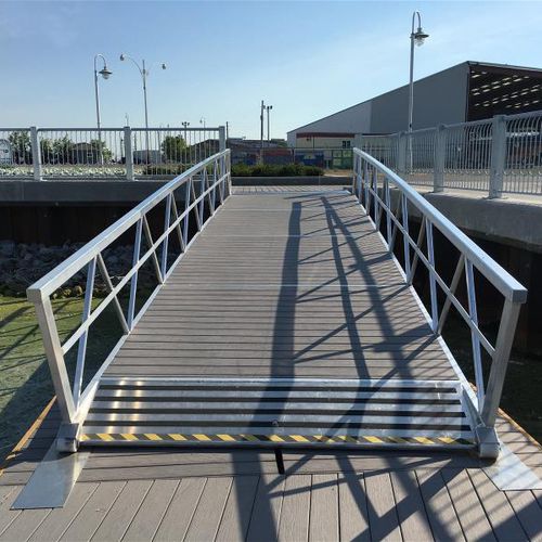 Dock gangway - KROPF MARINE - aluminum / custom