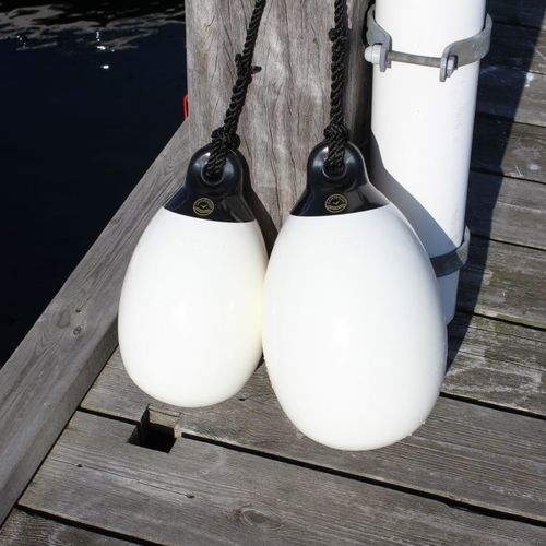 Boat fender - 712 - DAN-FENDER - spherical / black / blue