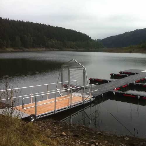 Dock gangway - 700 series - JETFLOAT INTERNATIONAL - manual / stainless steel / galvanised steel