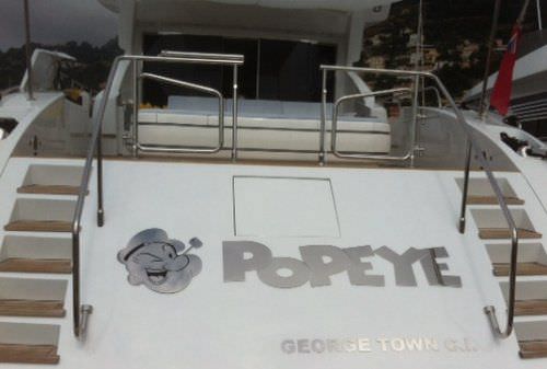 Yacht lettering - Atep Italia - for boat / for ships / stainless steel