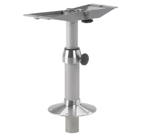 Adjustable table pedestal - Omega - Pörtner - hydraulic / telescopic ...