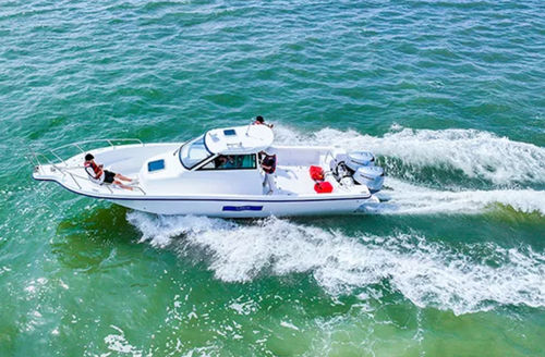 Outboard deck boat - FRP30F - Qingdao Lian Ya Boat Co.,Ltd. - open ...