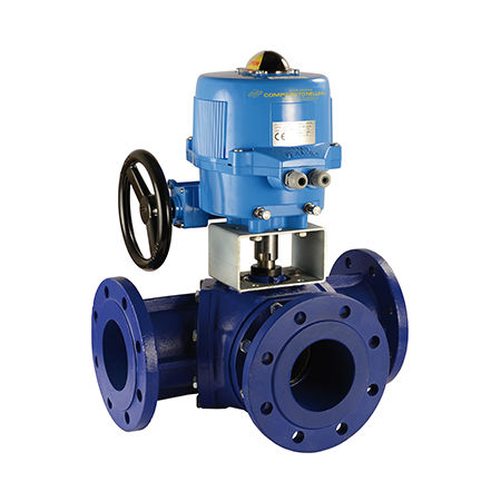 Ball valve - MOTORISED 3-WAY CAST IRON - Comparato Nello - for boat