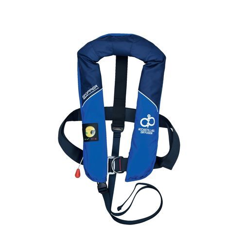 Self-inflating life jacket - SKIPPER - AD NAUTIC - 165 N / unisex / blue