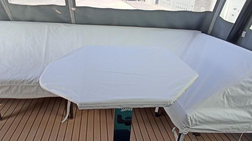 Boat protective cover - Prestige M48 - TTOP Nautic - cockpit table ...