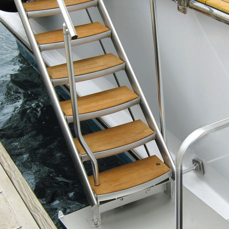 Yacht ladder - UMT MARINE LLC - lateral / boarding / custom