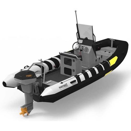 Outboard inflatable boat - ZenPro 460 - NAVIWATT - electric / rigid ...