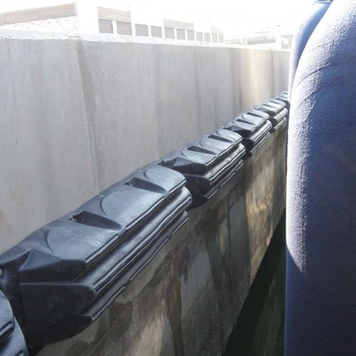 Marina fender - B.90 - EVA Bumper - for pontoon / D-shape